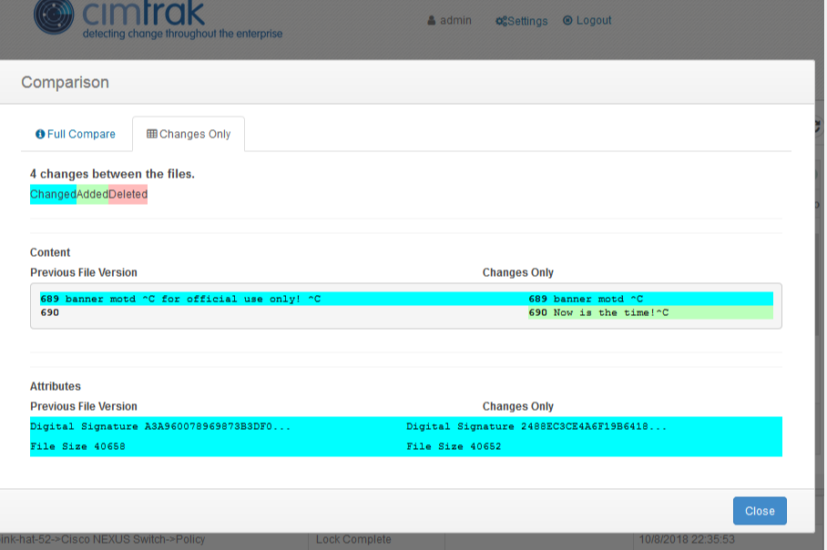 What CimTrak Monitors: Cisco NEXUS
